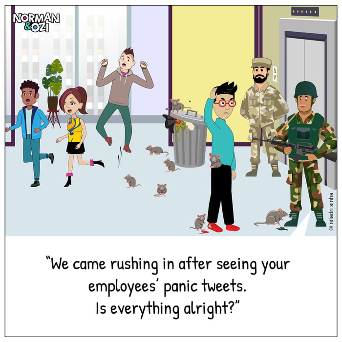 Office in Turmoil Responding to the Chaos - 9GAG