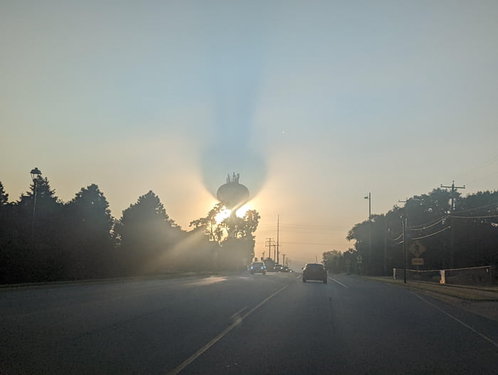 Water tower fog shadow - 9GAG