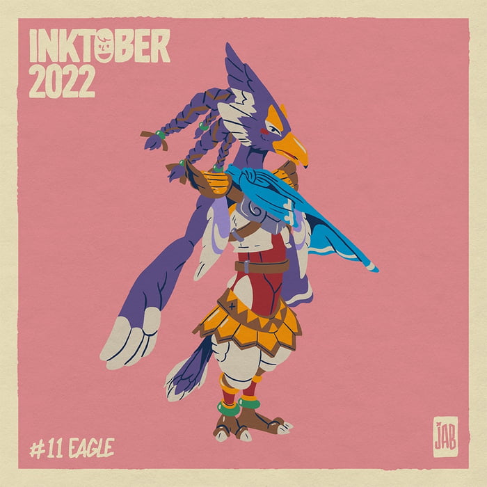 Inktober 2022 - 11 Eagle - 9GAG