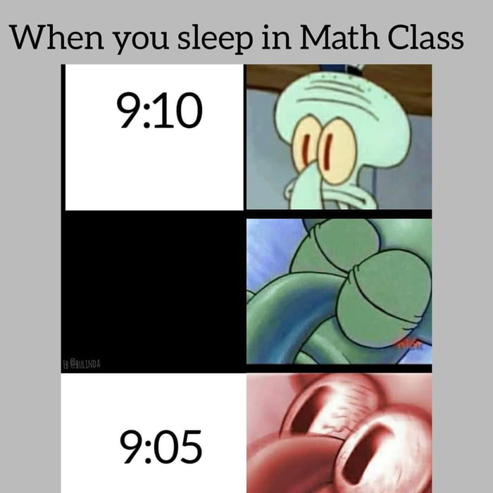 Sleeping in math class lol - 9GAG