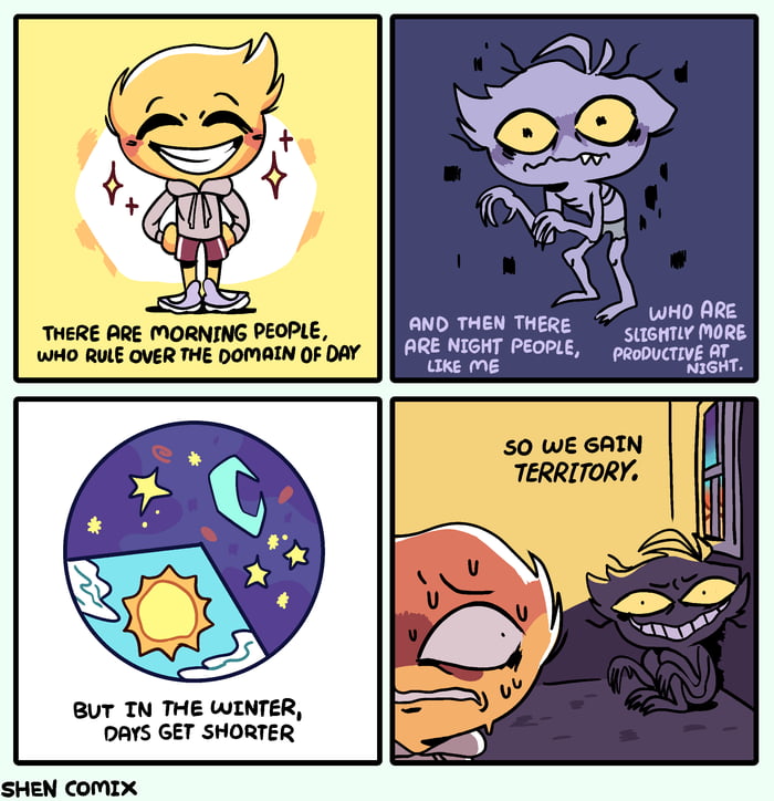 And then there who are are night people slightly more like me ...