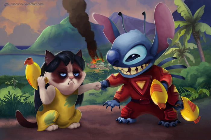 Artist Inserts The Legendary Grumpy Cat Into Disney Movies - 9GAG