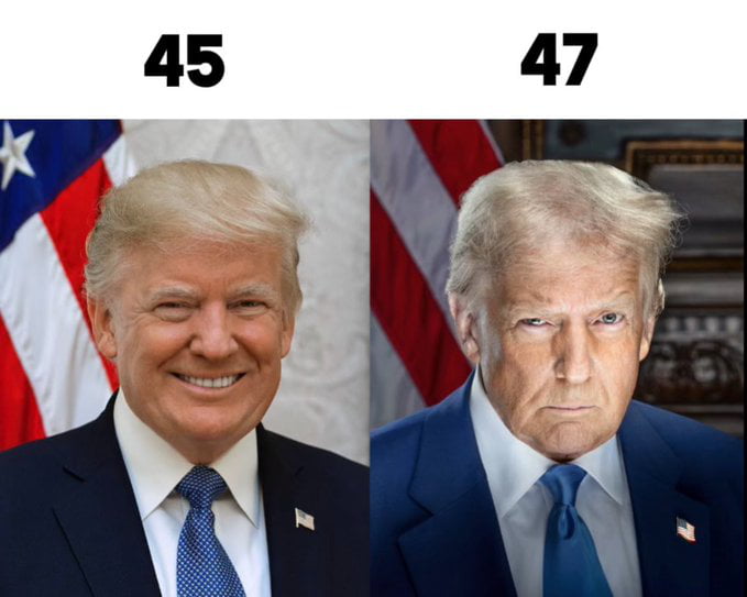 Official Portrait 45 vs 47 - 9GAG