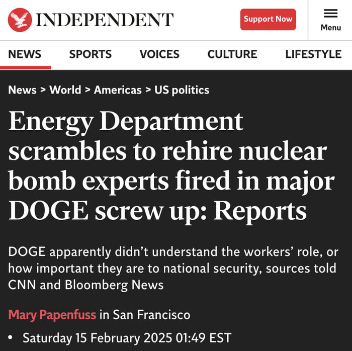 DOGE accidentally fires US government workers who oversee the US ...