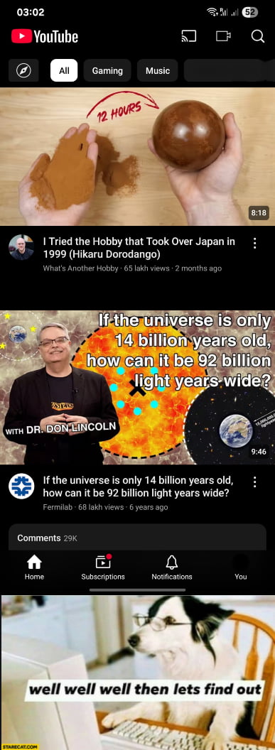 Youtube suggestions at 3 AM just hit different - 9GAG