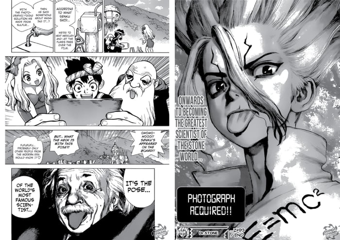 Pretty much describes the epicness of Dr. Stone manga. Credit to Boichi - 9GAG