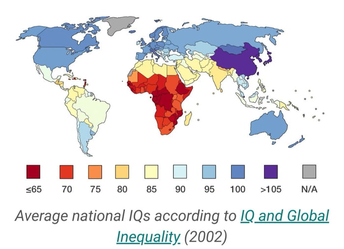 World ranking of countries by their average IQ - 9GAG