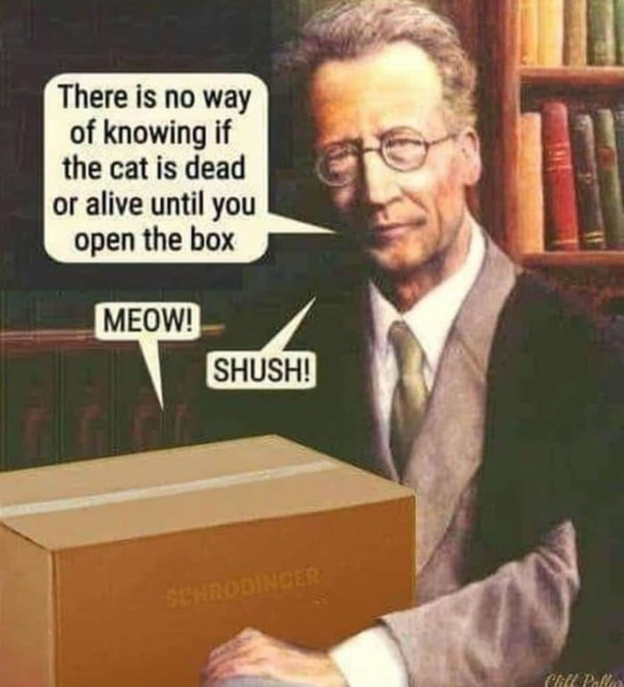 Schrödinger debunked! - 9GAG