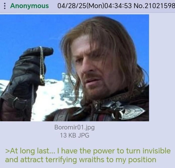 Boromir sees the real benefits - 9GAG