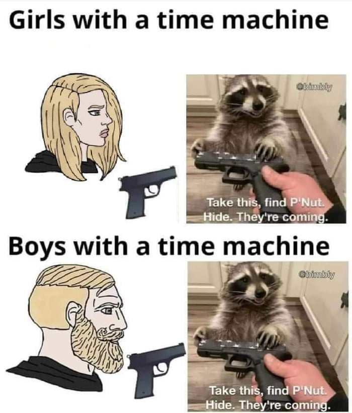 The one thing both males and females with a time machine can get behind ...