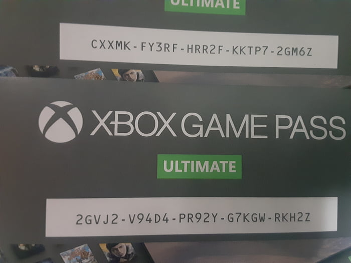 Two xbox game pass codes confirm if collected - 9GAG