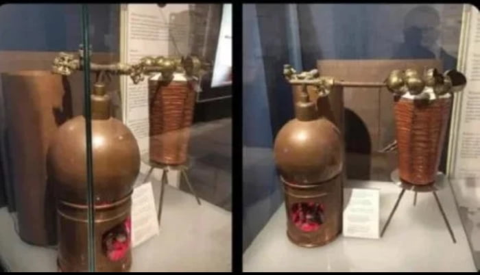 This steam engine a Turkish guy invented in order to spin döner, 200 ...