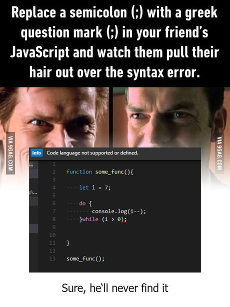 Replace Semicolon With Greek ion Mark Pridedase