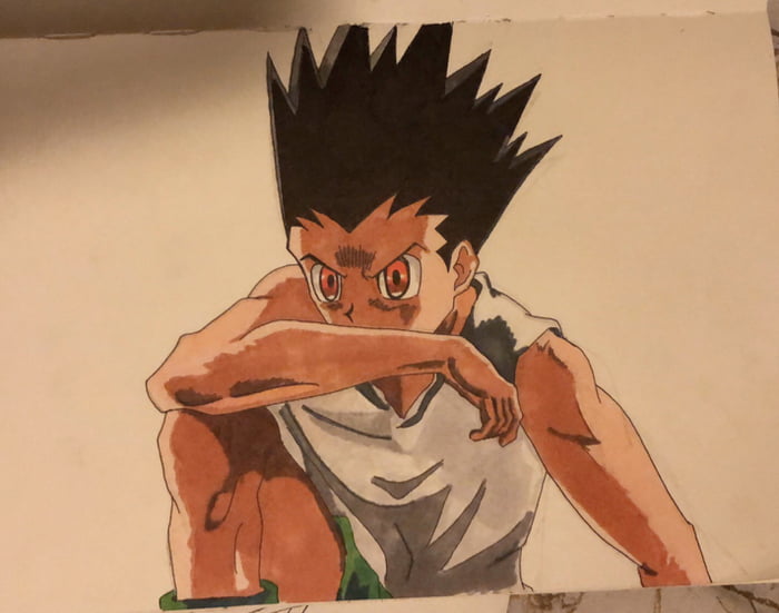 Just started watching HxH , so decided to draw Gon and it came out nice ...