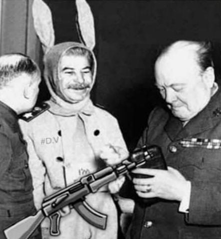 Ultra rare photo of Easter(n)bunny Stalin - 9GAG