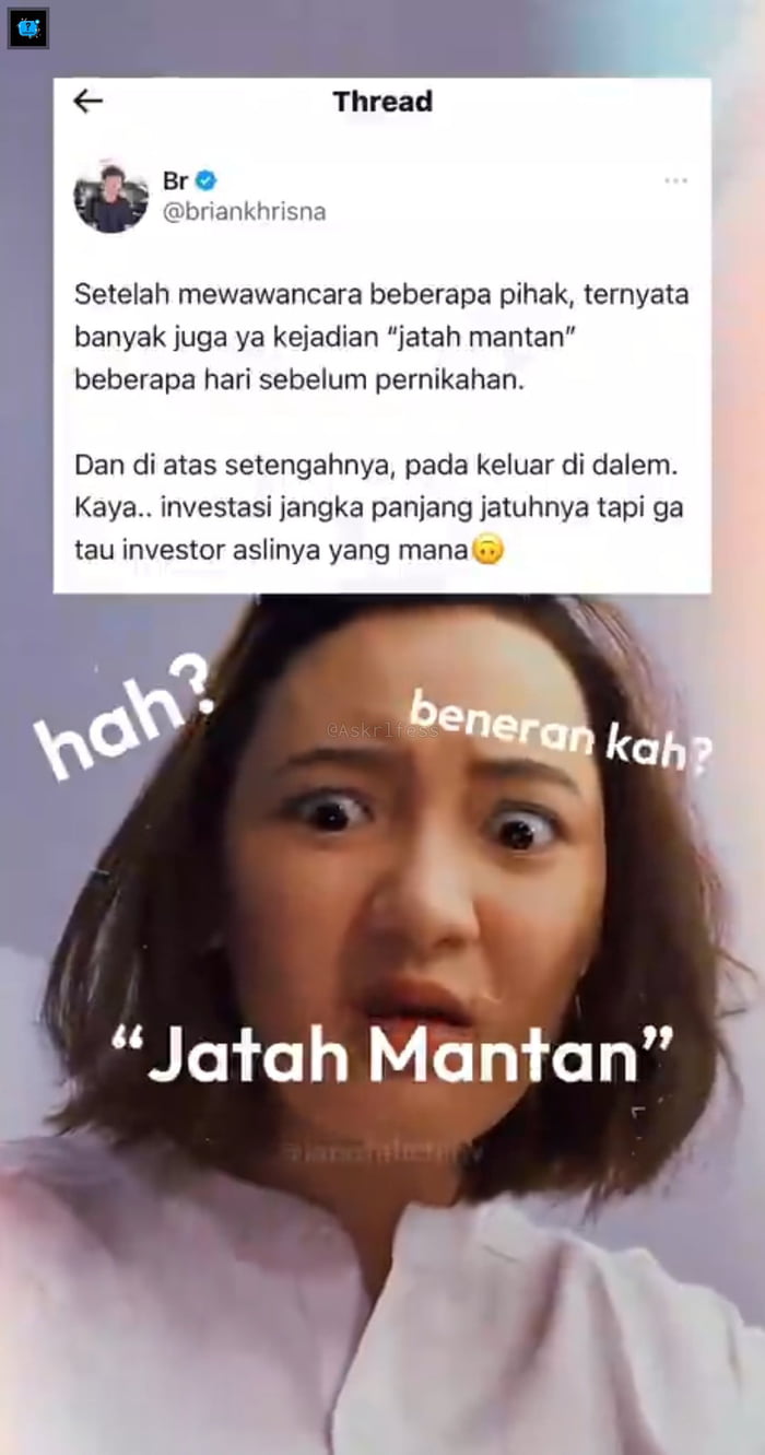 Bjir lah, gw baru tau ada yang begini. Bayangin lu nikah terus lu crot di dalem. Bini lu hamil ...