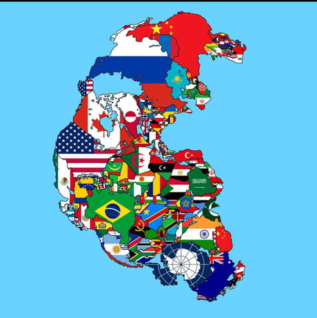 Pangea Map With Countries