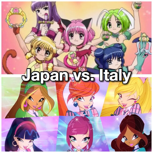 Italian vs. Japanese anime. Fight! - 9GAG