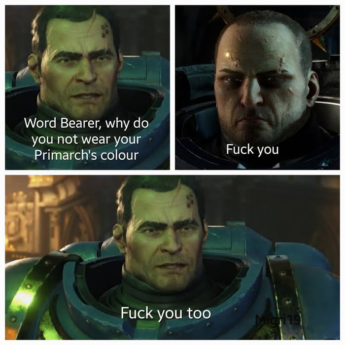 Codex Astartes does not support this comment section. - 9GAG