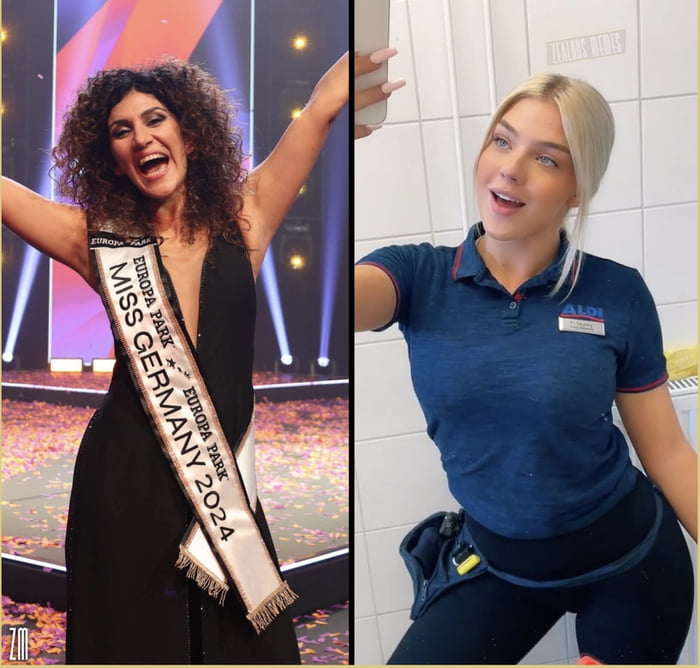 Miss Germany 2024 vs random Aldi cashier - 9GAG