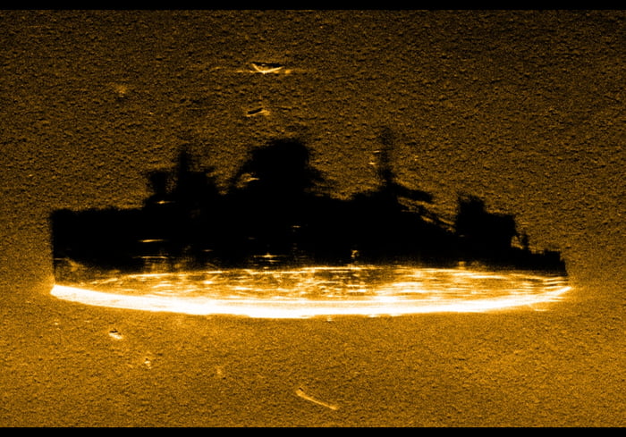 A high-resolution synthetic aperture sonar image of the former USS ...