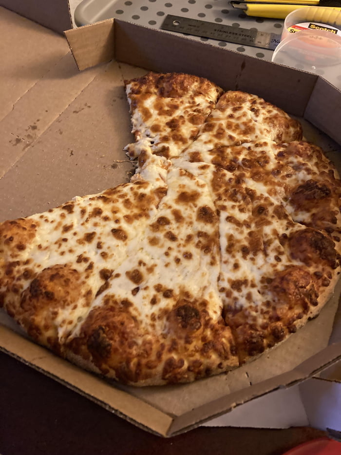 Triple Cheese Pizza from Dominos - 9GAG