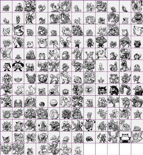 The Original Generation 1 Pokémon Sprites - 9GAG