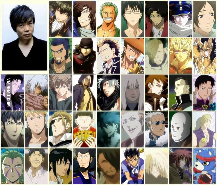 Kazuya Nakai, japanese seiyuu (voice actor), and some of his characters ...