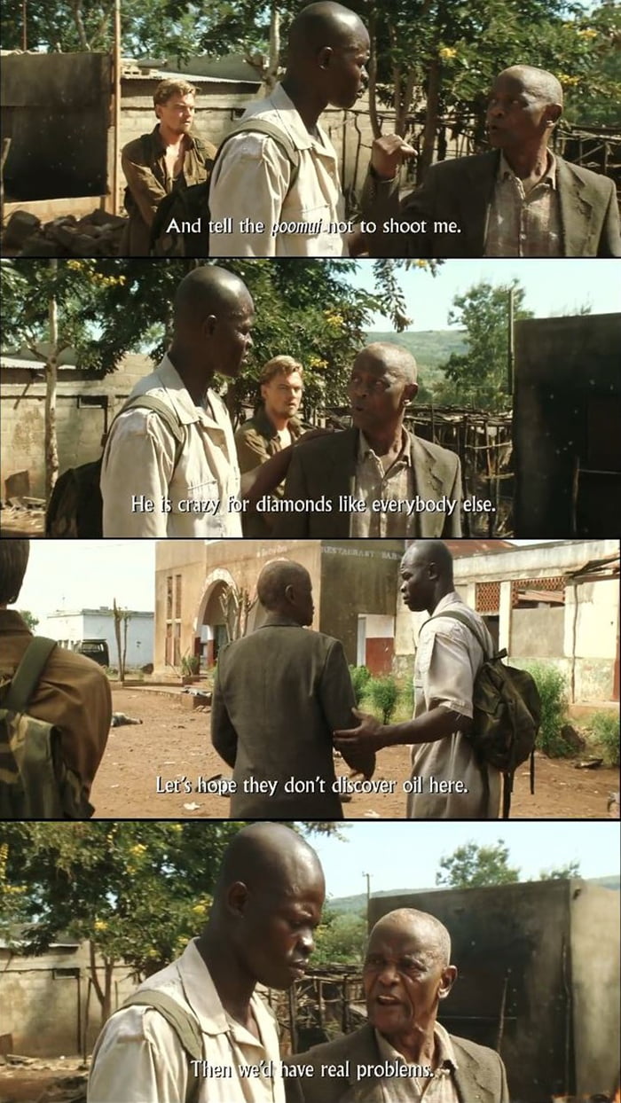 I love this scene from "Blood Diamond." It is a great and gritty film ...