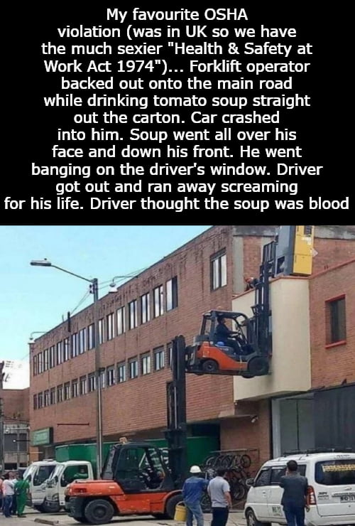 Let's have a break from war and politics. Tell me your favourite OSHA ...