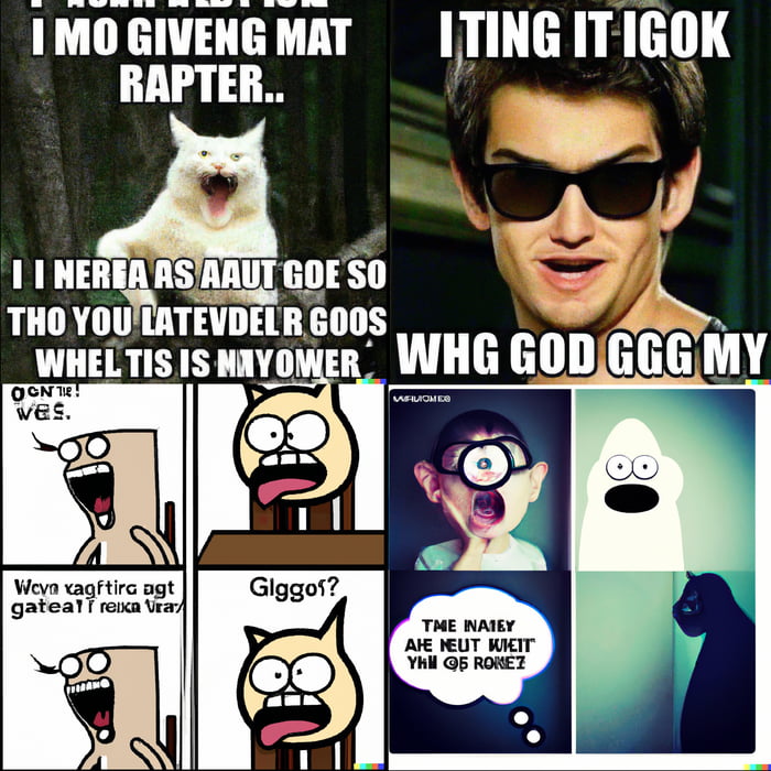 Asking dall e to generate image with "funny 9gag" description get new meme with new language. - 9GAG