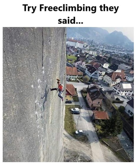 Best Funny free climbing Memes - 9GAG
