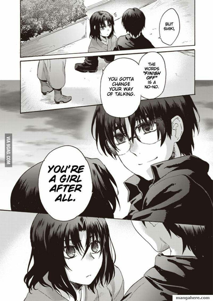 The Kara no Kyoukai manga is pretty good. And moments like this only make it better. - 9GAG