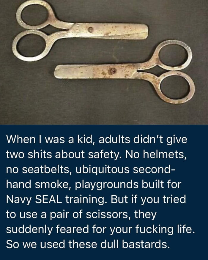 "No running with scissors!" - 9GAG