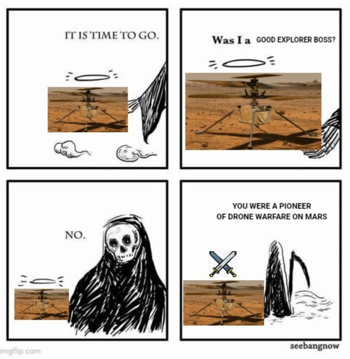 Mars Ingenuity Helicopter Mission Over and Out. - 9GAG