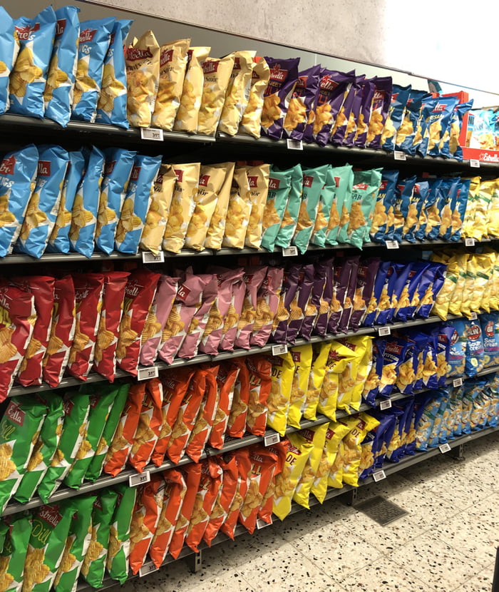 The chip aisle at this supermarket - 9GAG