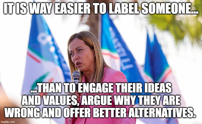 Maybe if we ignore the problems and call people names, the problem will ...