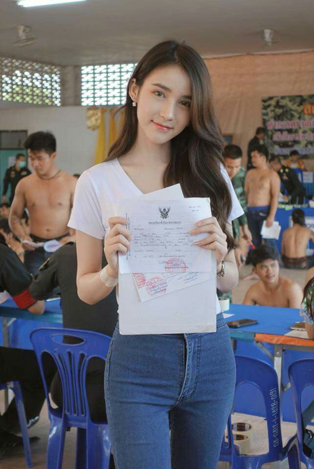 Cute Thai "girl" at millitary conscription - 9GAG
