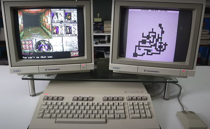Eye of the Beholder released for the C64/C128. Dual monitor and 2MHz ...