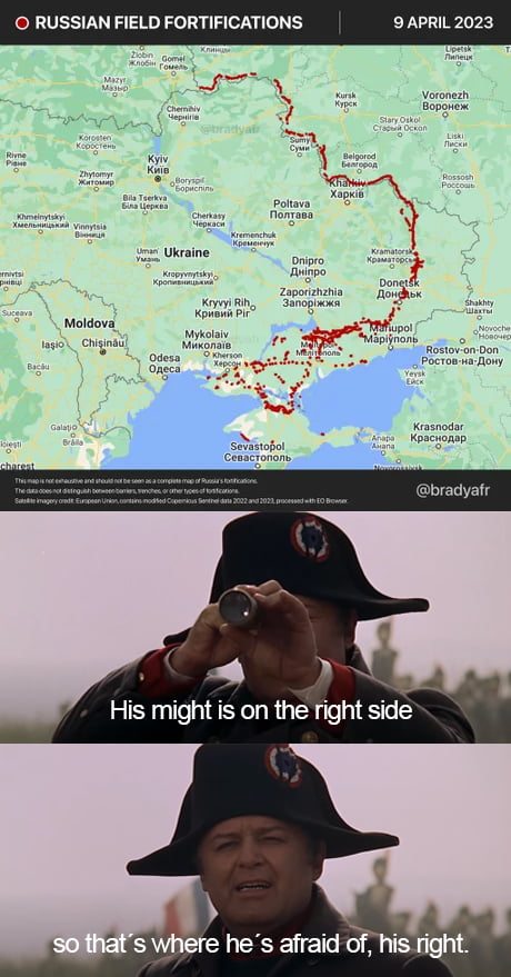 Map of Russian fortifications - 9GAG