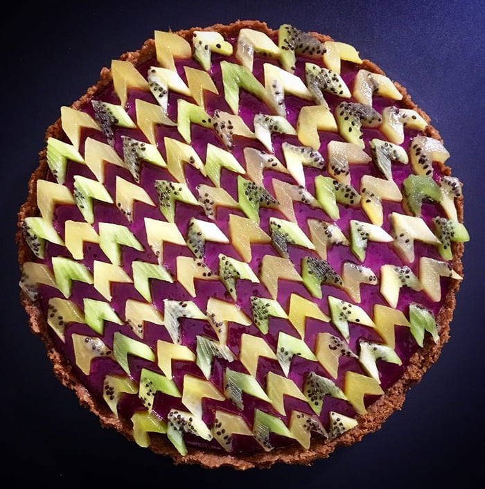 Baker Creates Geometric Pies With Mesmerizing Colors and Patterns - 9GAG