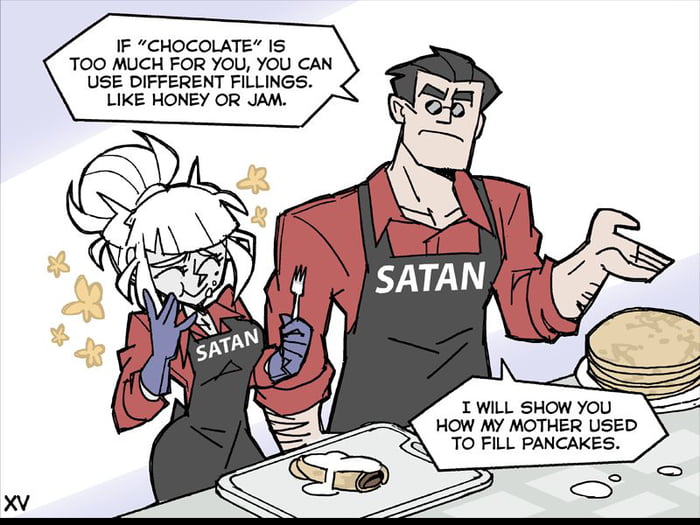 How to cook the helltaker pancakes, with Lucifer and Helltaker, enjoy ...