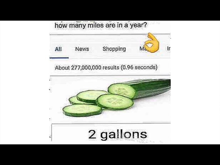So 2 gallons in many miles in a year - 9GAG