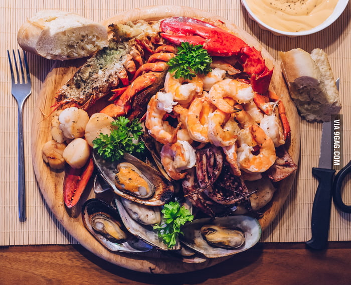 Grilled Seafood Dinner - 9GAG
