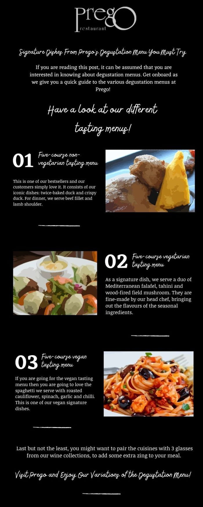 This infographic is all about our degustation menu. Give it a read if ...