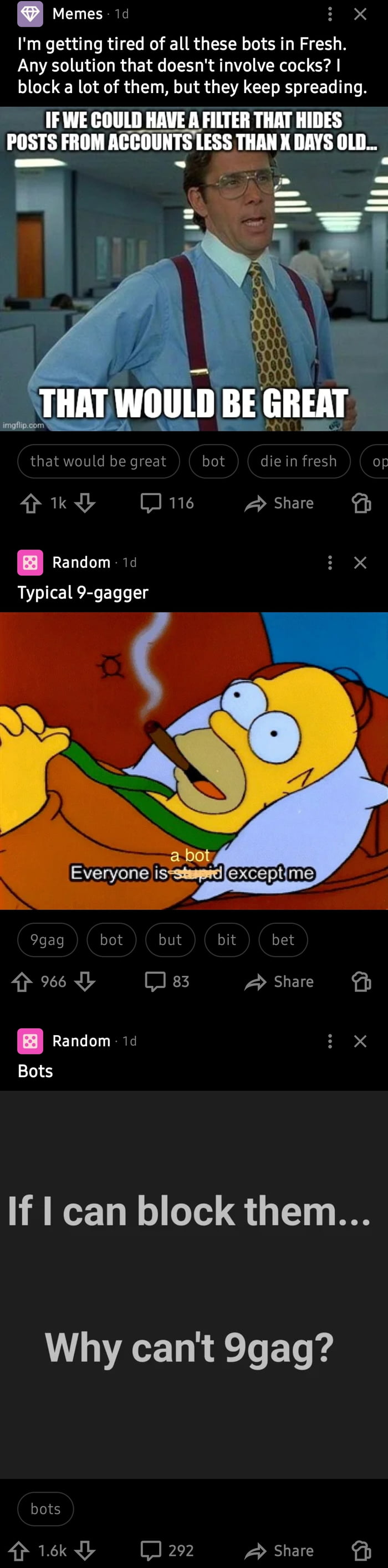 Propaganda bots accounts, so hot right now! - 9GAG