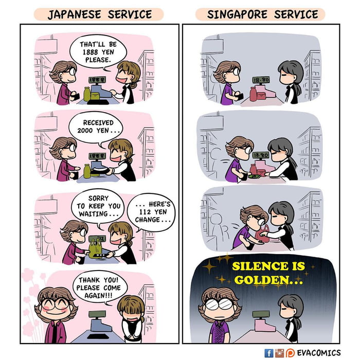 Artist Shares The Cultural Differences Between Japan, Singapore And The US - 9GAG