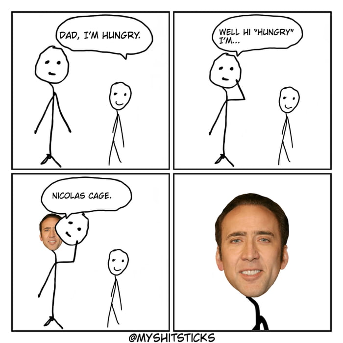 Part 1? Twist on the “hi hungry I’m dad” joke - 9GAG