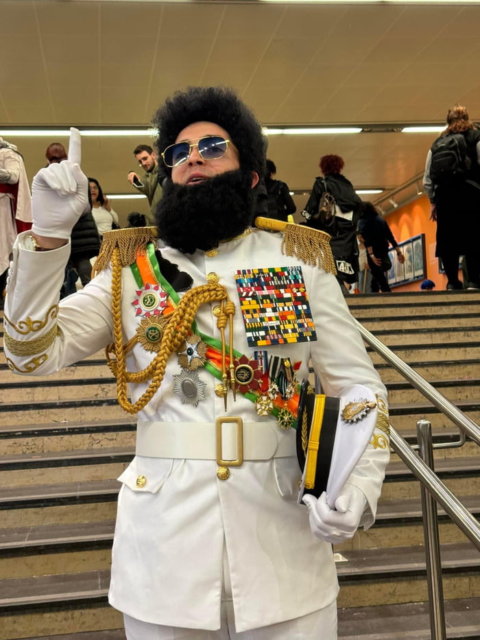 The dictator cosplay, made by me 😁 it was very Aladeen to make it. Show ...