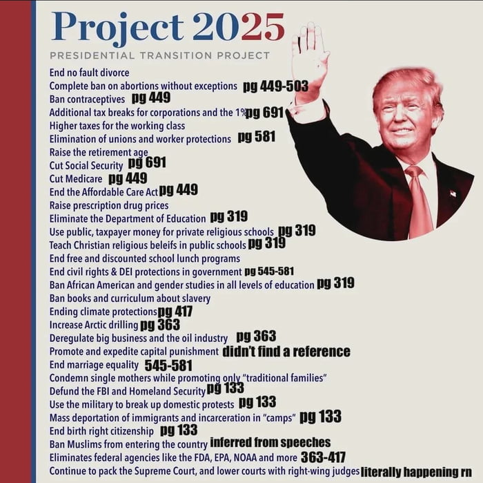 Break down of Trumps communist project 2025 - 9GAG